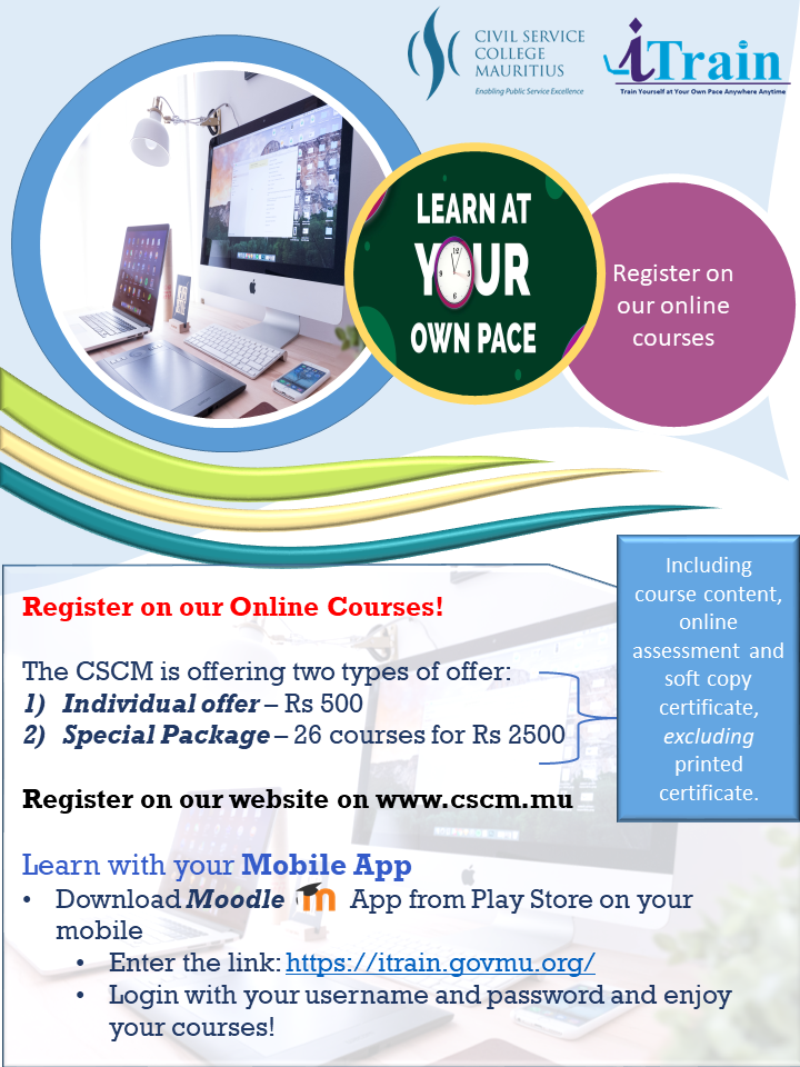 List of Courses - Civil Service College Mauritius